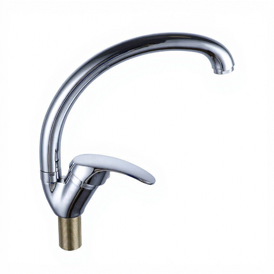 Modern Zinc Single-Hole Deck Mounted Kitchen Sink Faucets with Ceramic ...