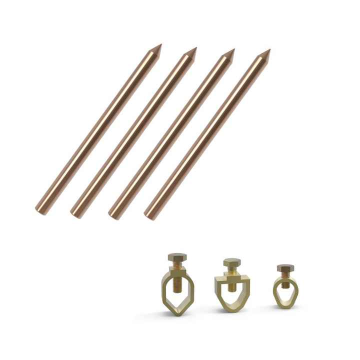 For UL Listed 5/8\" X 8FT Copper Clad Steel Ground Rod with Tapered ...