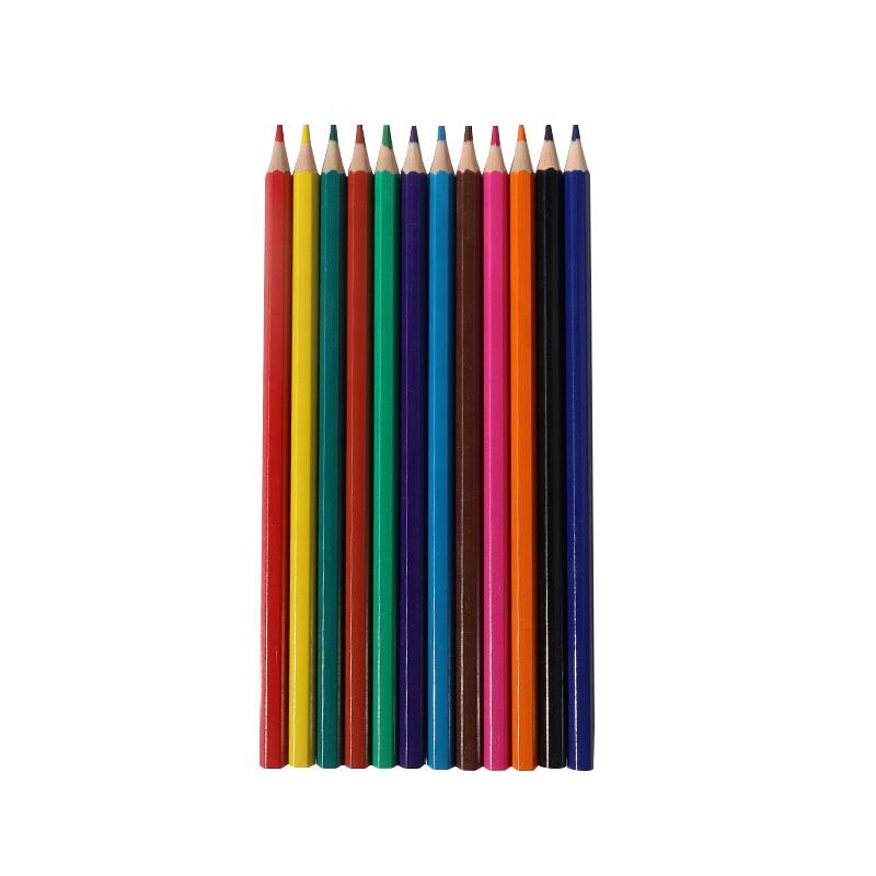 12 Colors Plastic Art Colored Pencil Set – Hexagonal 7 Inch ...