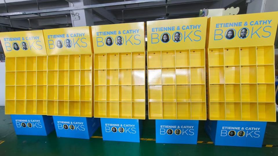 Customized Eco-Friendly Corrugated Cardboard Book Display Stand ...