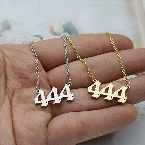 Cycling Seat Angel Number Necklace - Stainless Steel Numerology Jewelry ...