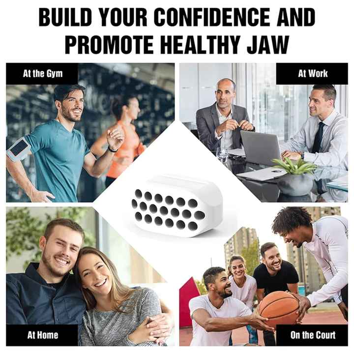 Jaw Exerciser Chew Jawline Exercise Ball - Silicone Trainer