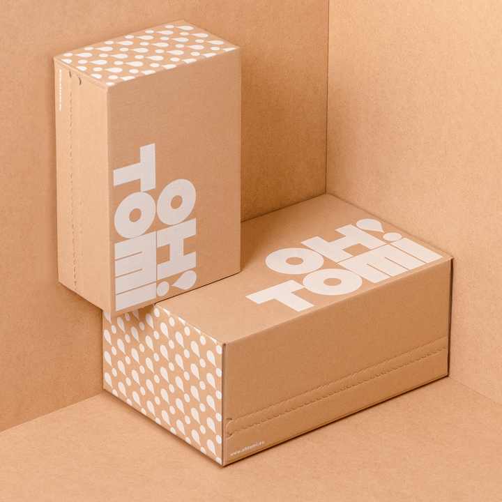 Eco Friendly Ecommerce Natural Minimalist Custom Logo Shipping Box