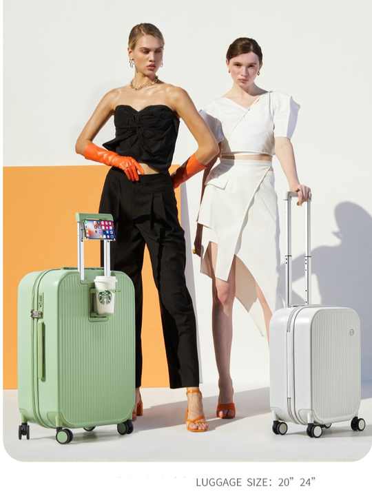 Suitcase Factory Retro Luggages With Cup Holder Vintage High Quality ...