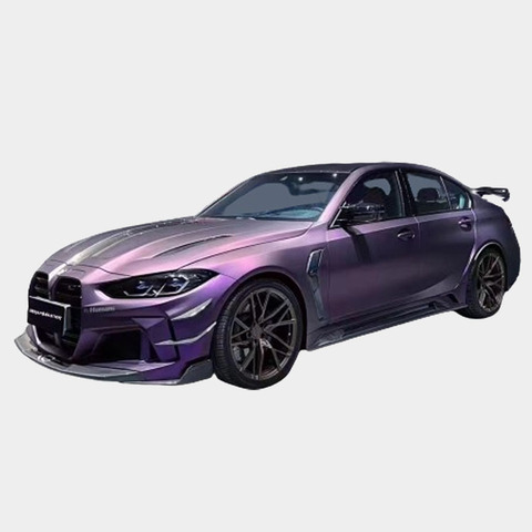 TSAUTOP Flowing Phantom Black Red Vinyl Wrap - Durable & Stylish