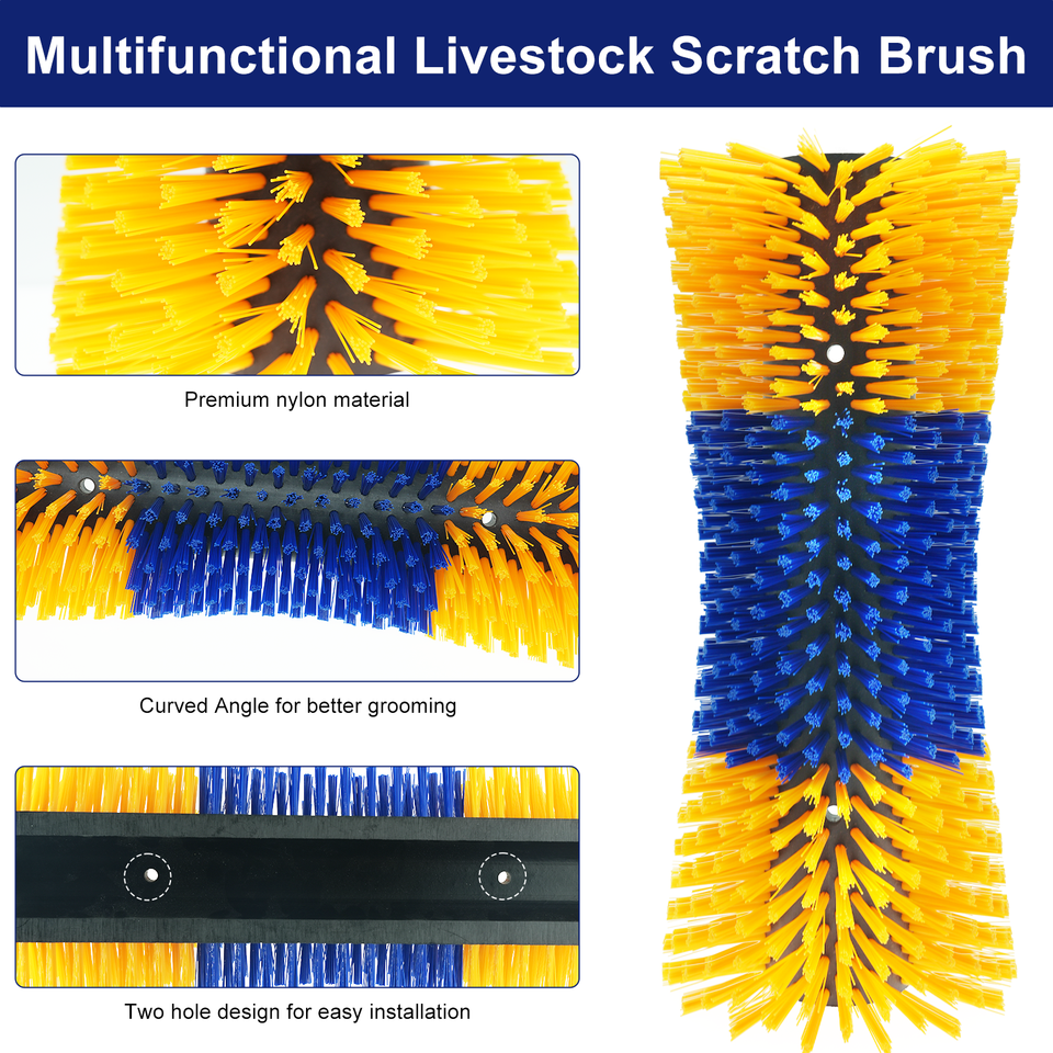 Industrial Grade PP Cow Brush Horse Grooming Kit Polishing Plastic ...