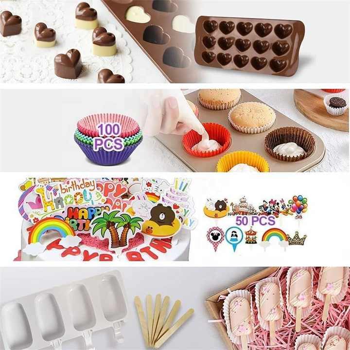 Custom 431 Pieces Pastry Baking Utensils - Cake Decorating Kit