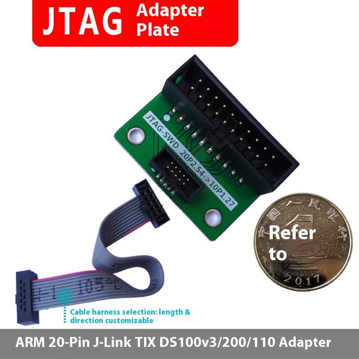 JTAG 20P 2.54mm to 10P 1.27mm Adapter Board Cable for J-link J-link V9 ...