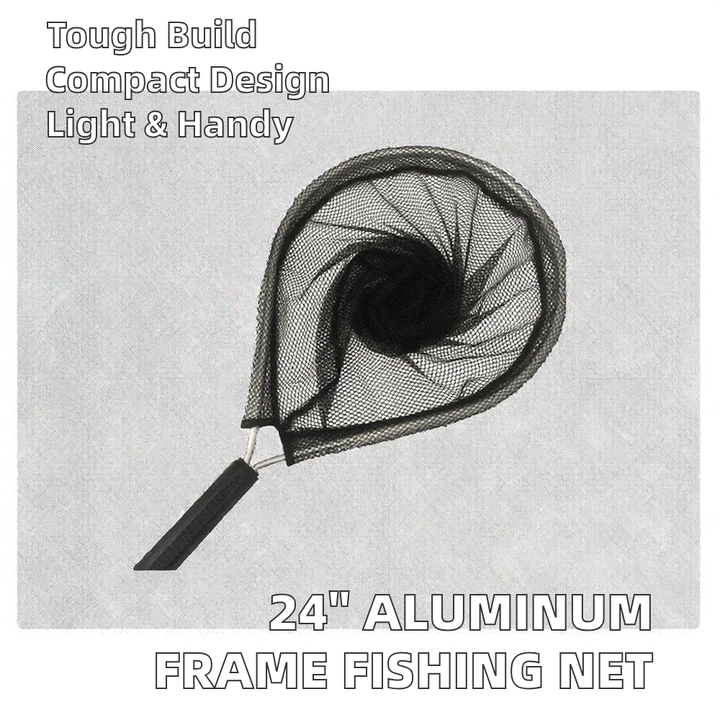 Aluminium Frame 24 Inch Foldable Fly Fishing Landing Net Handnet with ...