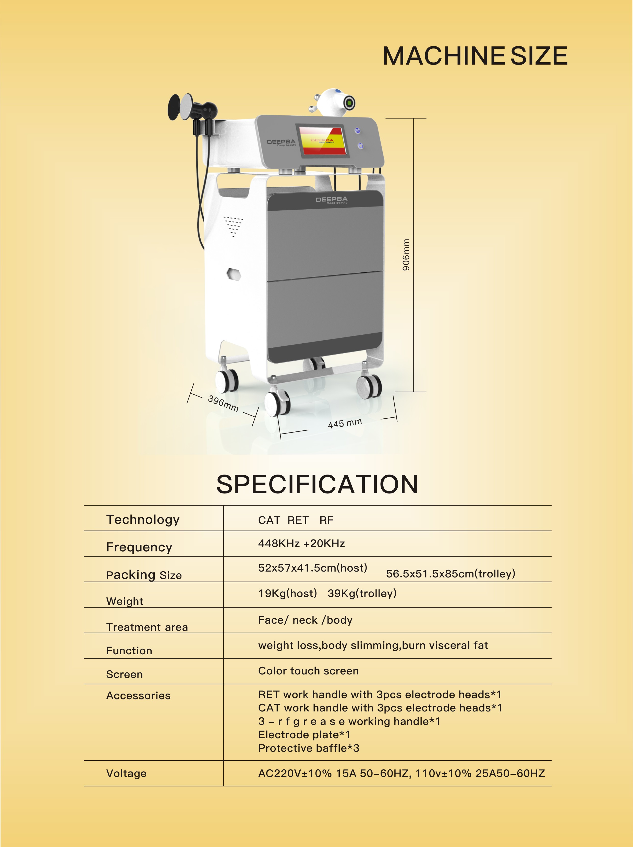 therapy physio 448khz pain reliveing beauty machine - vivalaser for you ...