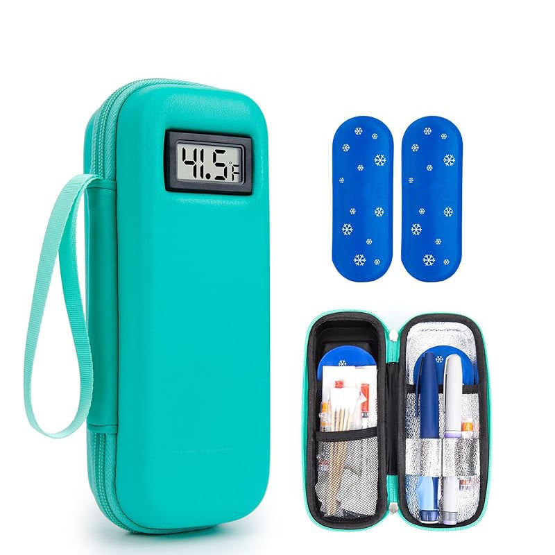 CNCY Insulated Waterproof EVA Carry Case for Insulin Pens
