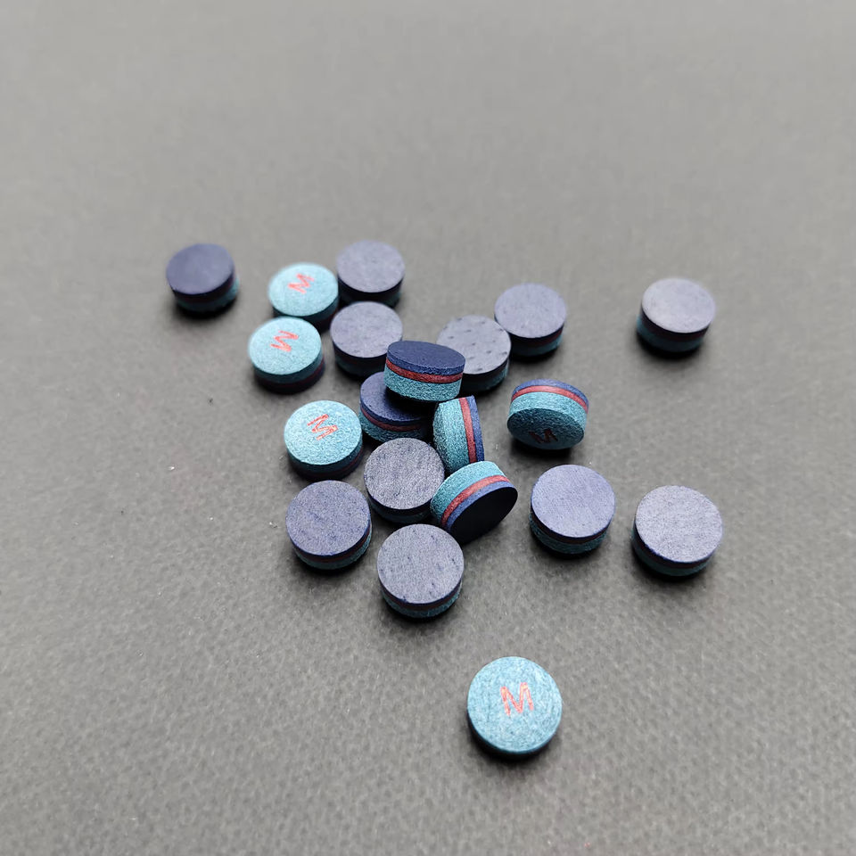 11mm Pro Blue Leather Pool Cue Tips for Snooker 9 Ball Wholesale ...