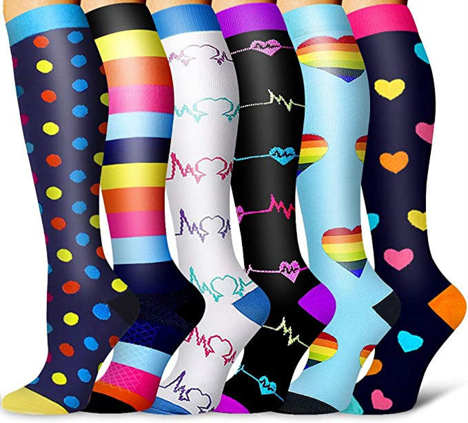 Wholesale Novelty Funny Crew Long Nurse Women Men Graduated Compression ...
