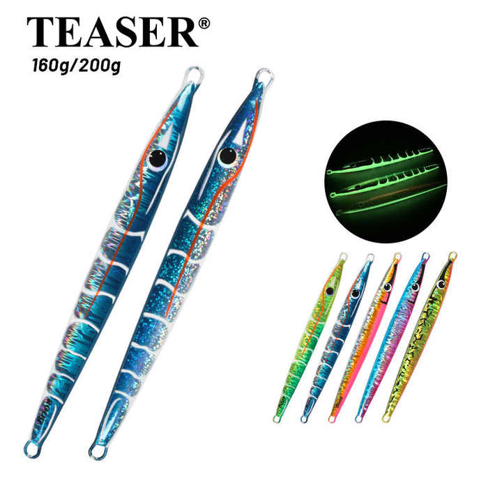 TEASER Fishing J97# Fishing Luminous Jig Fish Lure 3D Bionic Fisheye ...