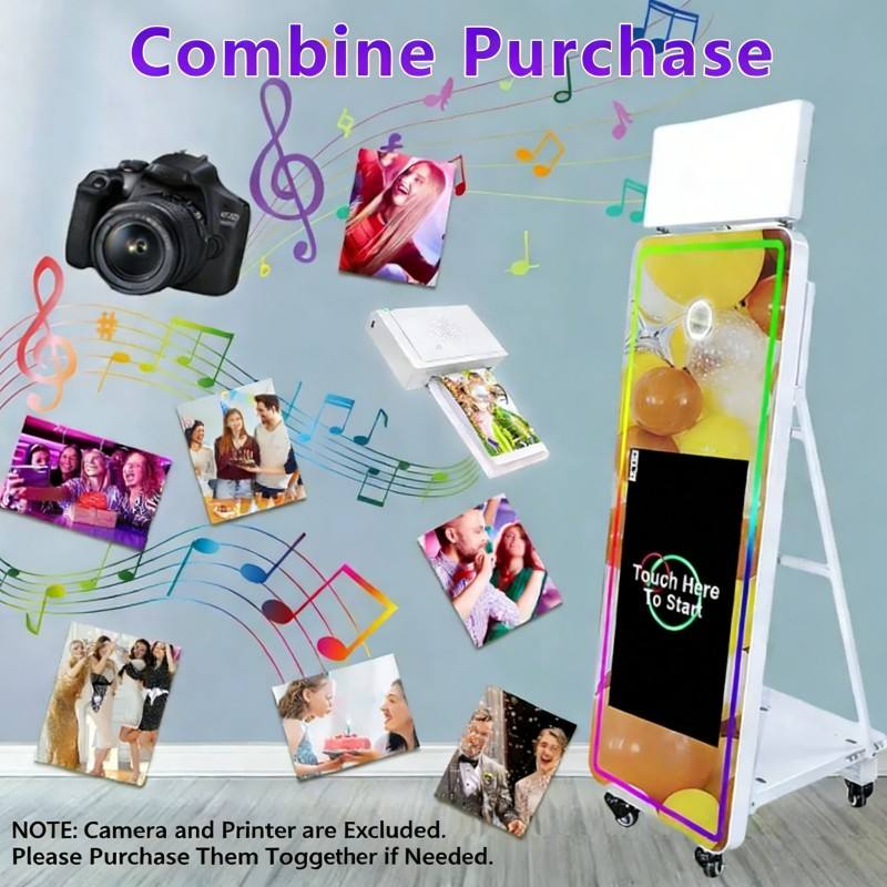Portable Photo Booth and Magic Mirror Photo Booth LED Frame for ...