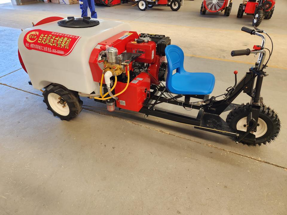 Three Wheeled diesel Self-propelled air Blast Fruit Tree Sprayer ...