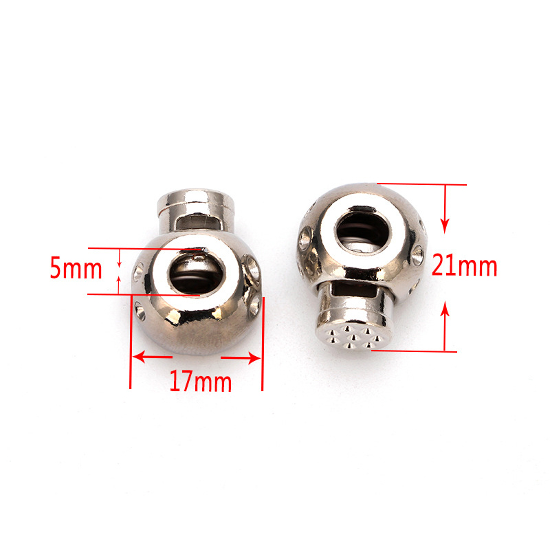 High Quality Metal Silver Gun metal Spring Stopper Adjustable Double ...
