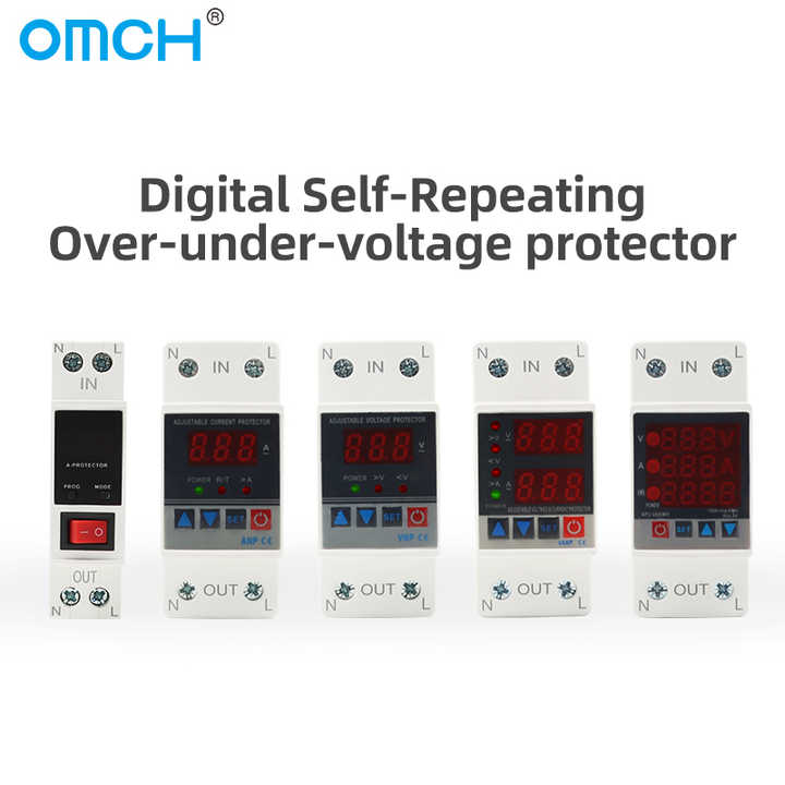 OMCH Adjustable Voltage Protector 40A/63A Dual Digital Display ...