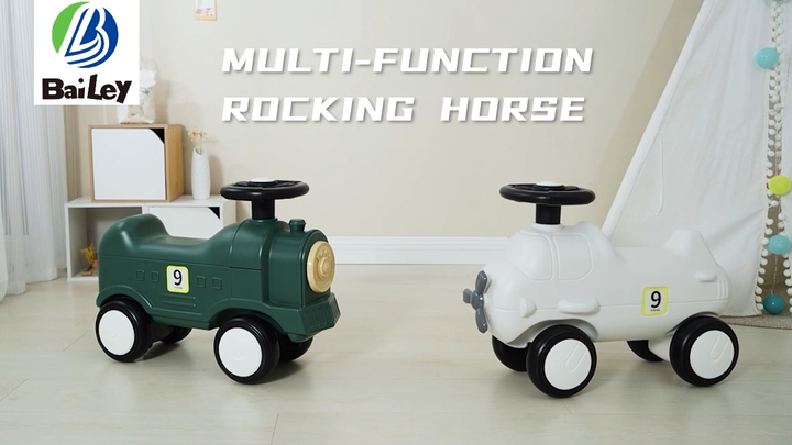 2IN1 Rocking Horse Toys Ride on Train Base Plate Removable Ride on ...