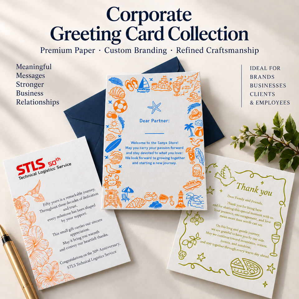 Custom Corporate Greeting Cards Personalized Business Holiday Cards for ...