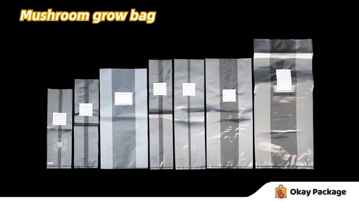 Polypropylene Mushroom Substrate Bags Thick Spawn Bags With Microporous ...