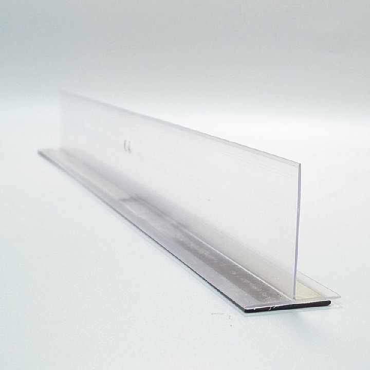 T Shape Divider PVC Strip Shelf Taker Holders for Supermarket