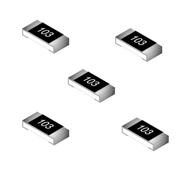 Uniohm - Smd 저항 1ohm 5.1ohm 10ohm 47ohm 51ohm 68ohm 1k 2k 47k 100k 200k ...