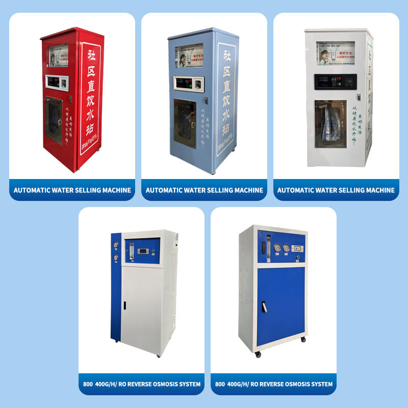 800G 400G Outdoor Commercial Automatic Smart Water Vending Machine RO ...