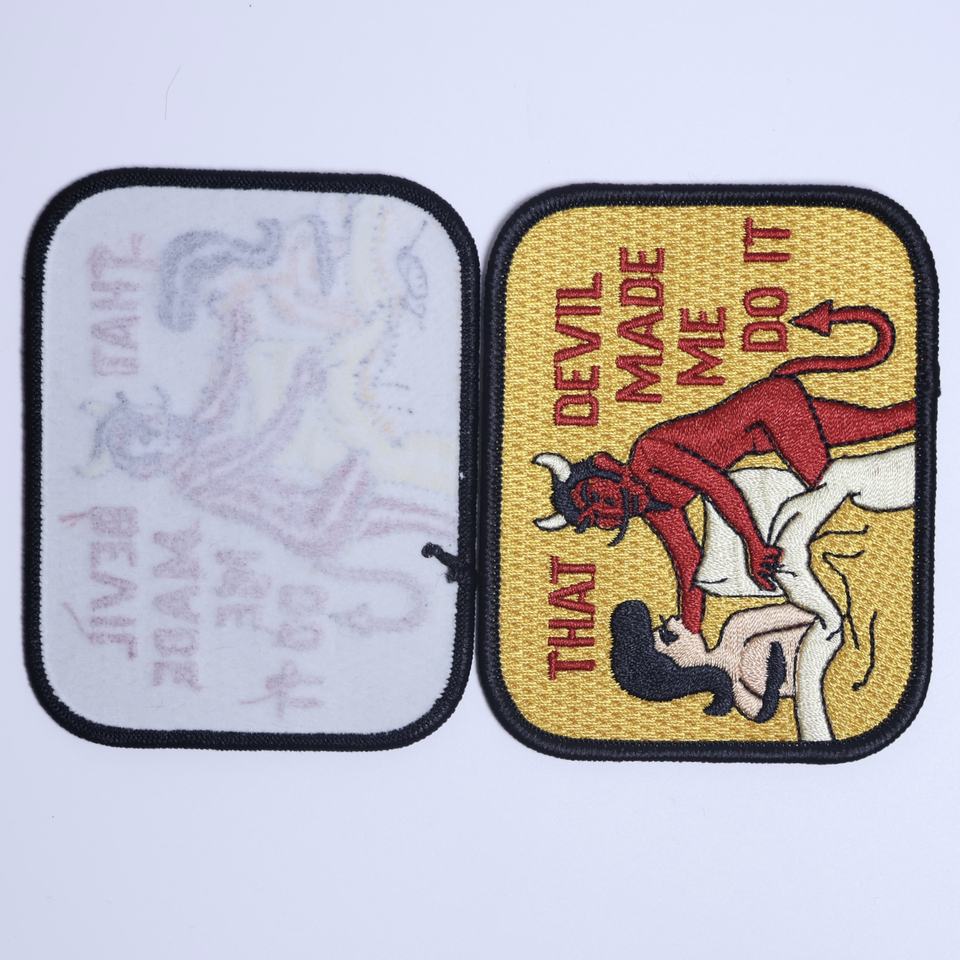 Custom Wholesale Brand logo Design Iron-on Heat Seal Backing Embroidery ...