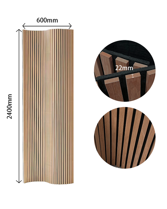 Kasaro Acoustic Slat Wall Panels - Sound Absorption & Decor