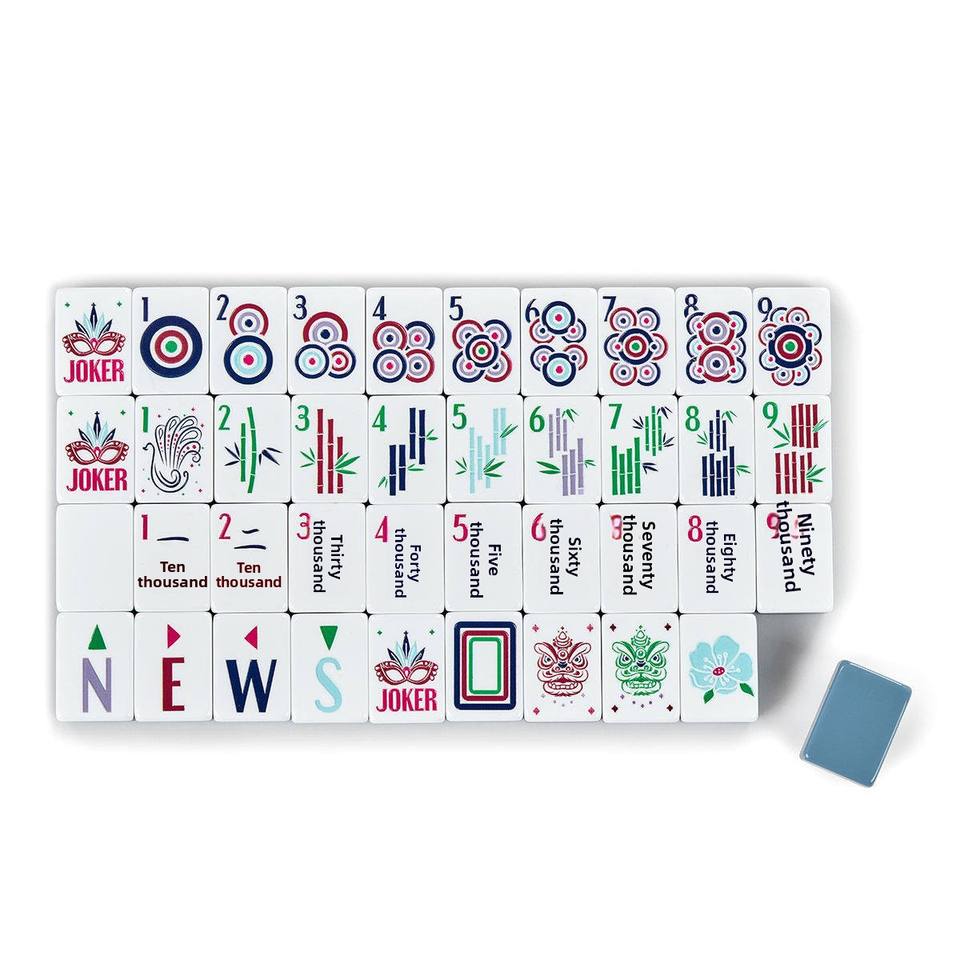 Blue-gray Acrylic American Mahjong Tiles Hand-Crafted High-End Crystal ...