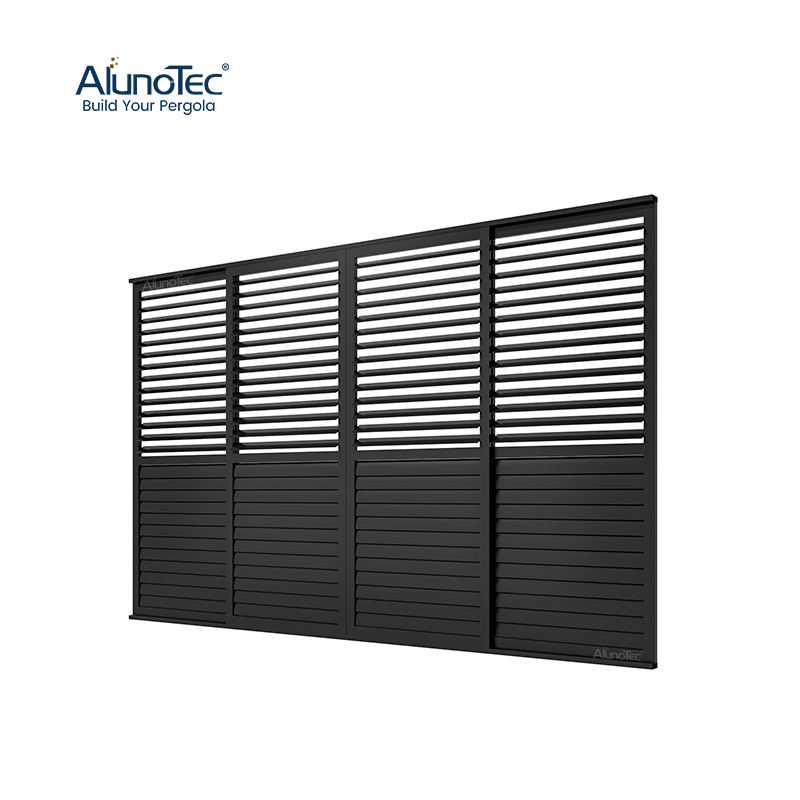 Alunotec Sliding Louvered Panel Privacy Sunshade Waterproof Aluminum