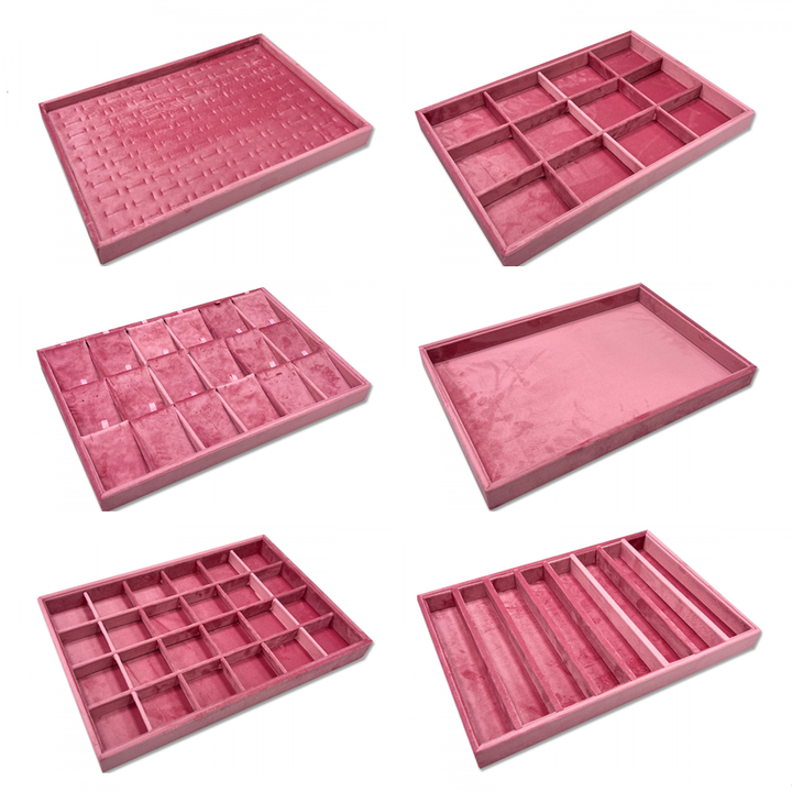 Luxury Jewelry Display Trays - Stackable Velvet Organizers