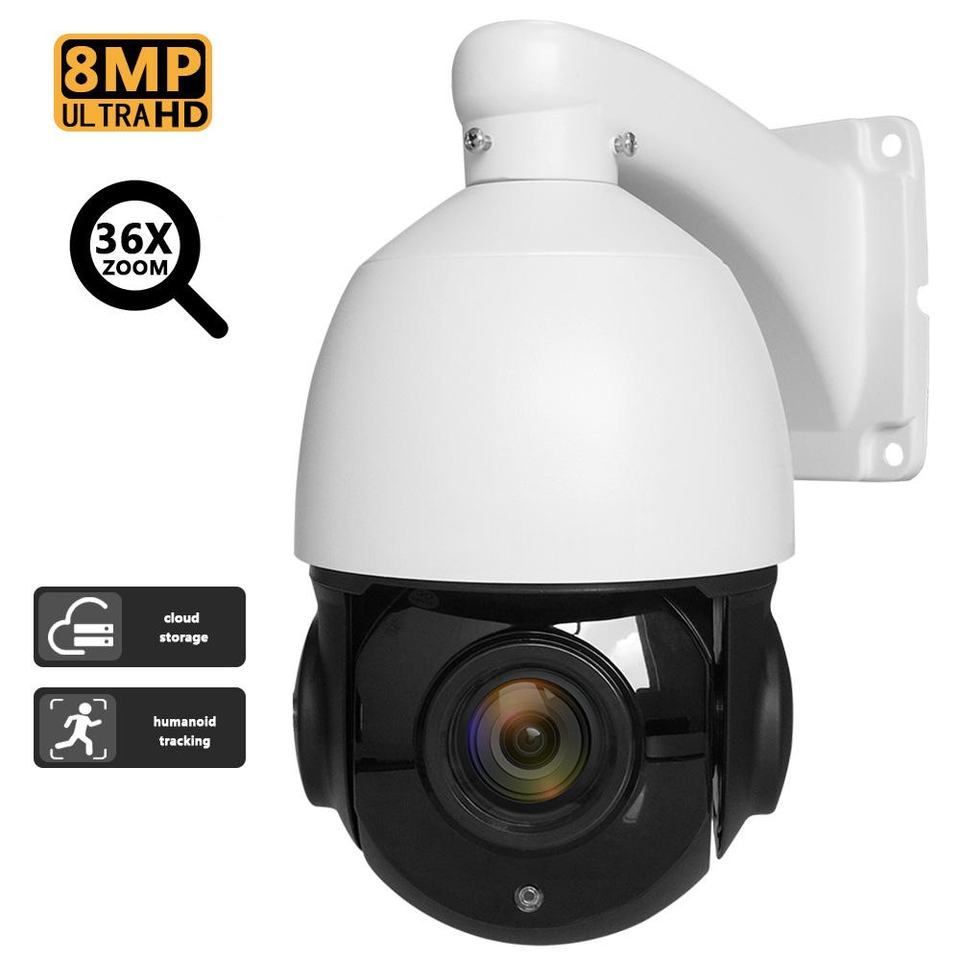 IP PTZ Camera 100m Night Vision POE Sony P2P Two Way Conversation CCTV ...