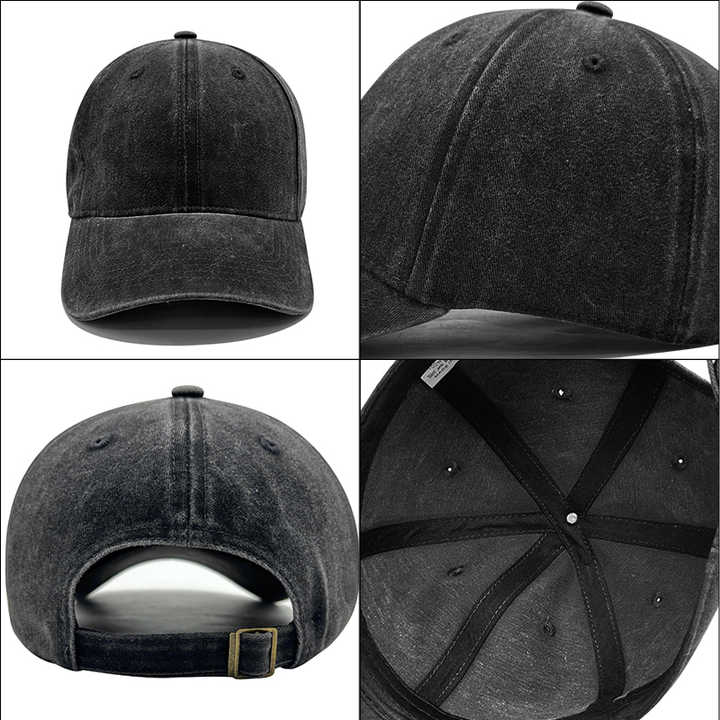 Wholesale 6 Panel Blank Unstructured Washed Dad Hat Custom Embroidery ...