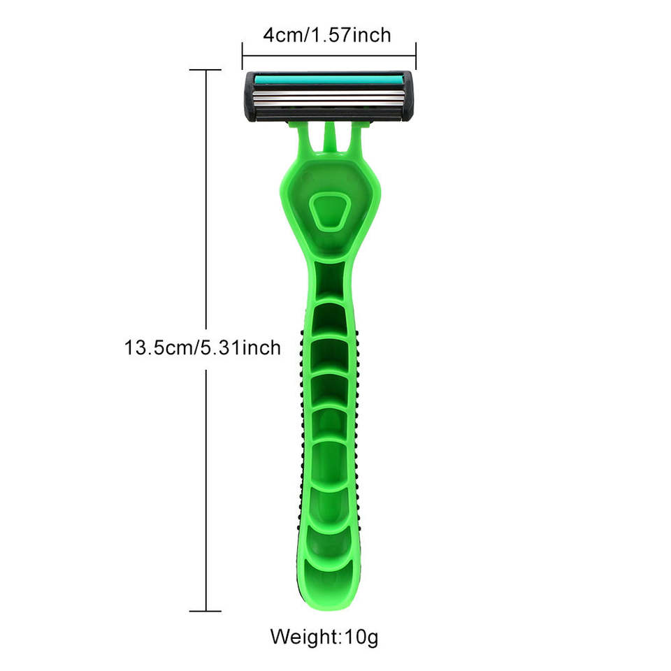 D337L Triple Blade Pivoting Head Disposable Razor Imported Stainless ...