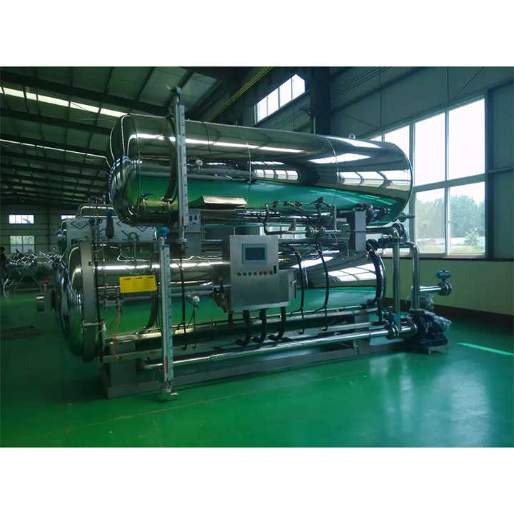 Water Immersion rotary autoclave sterilizer for dairy food with good ...