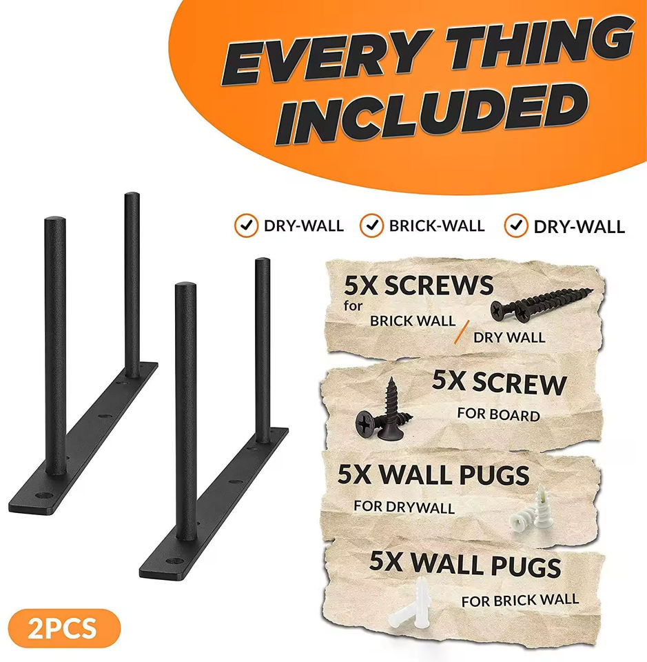 Floating Shelf Bracket Kit - Customizable Wall Shelf Hardware System ...