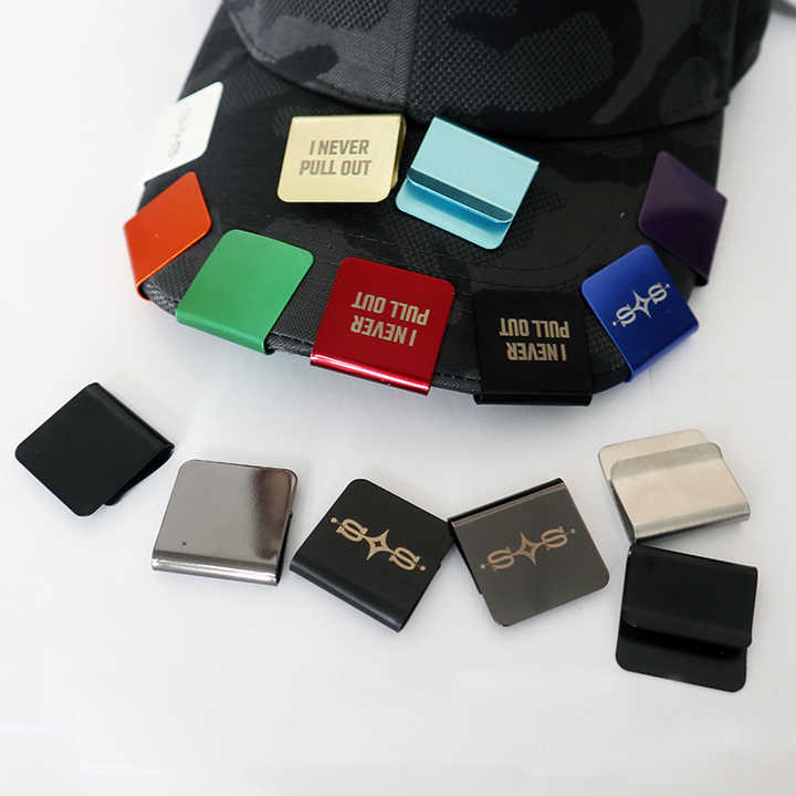 Bulk 30mm Square Black Blank Metal Golf Baseball Cap Hat Clip for Laser ...