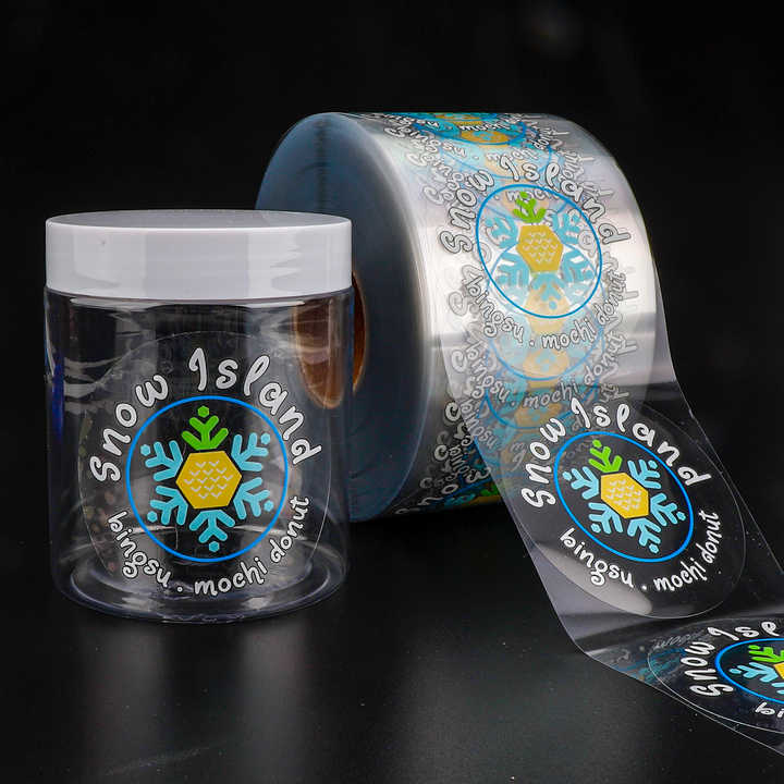 Custom Roll Printing Transparent Clear Waterproof Adhesive Circle Round ...