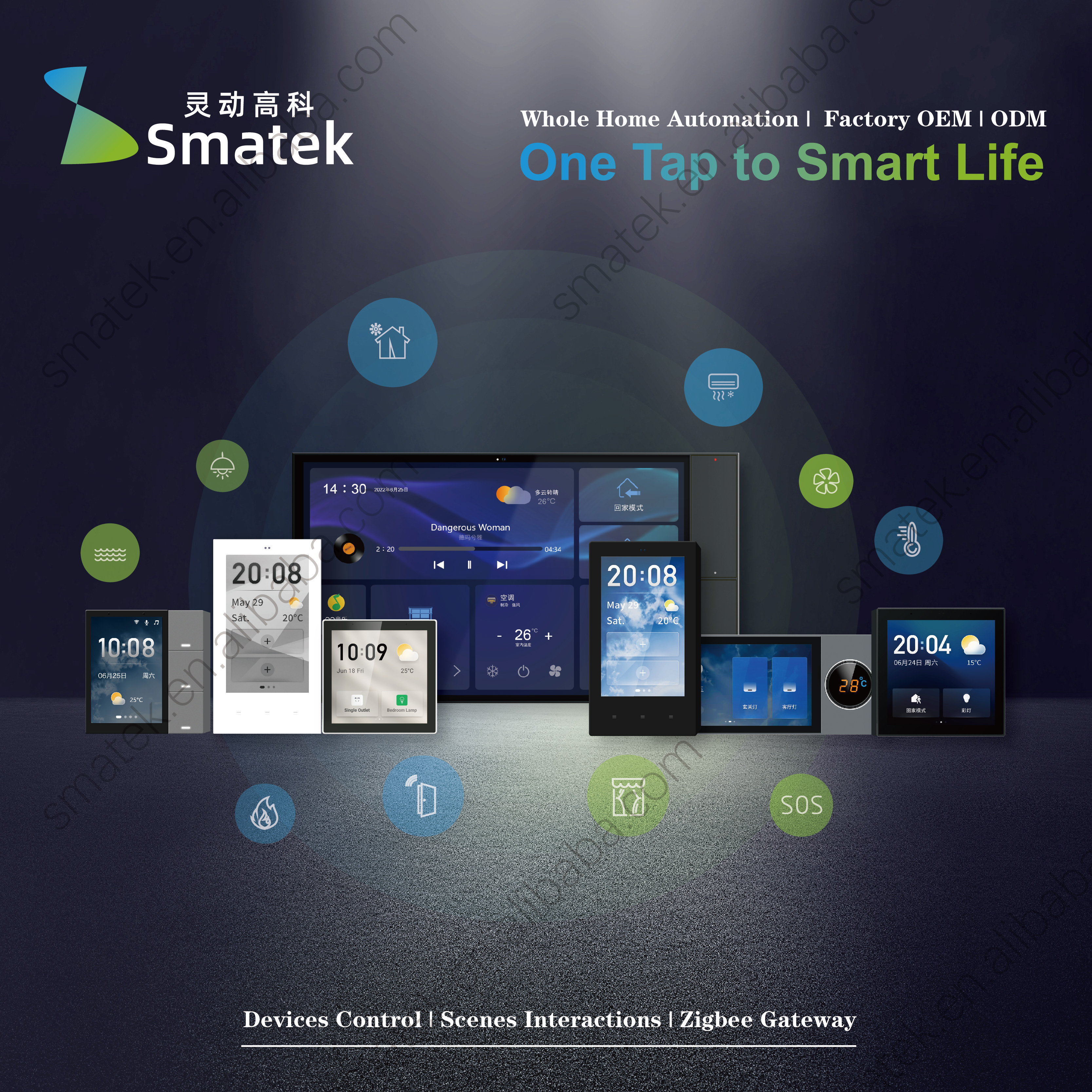 Smatek Tuya 4 Inch Smart Central Control Touch Screen Smart Home ... Smatek Tuya 4 Inch Smart Central Control Touch Screen Smart Home ...