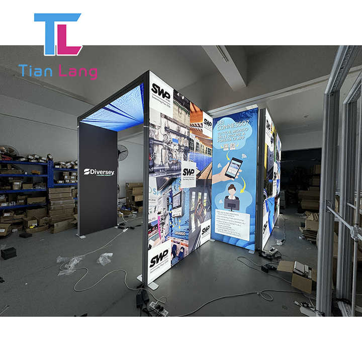SEG L-Shaped Corner Diagonal Advertising Light Box 3*3 Meters/10*10 ...