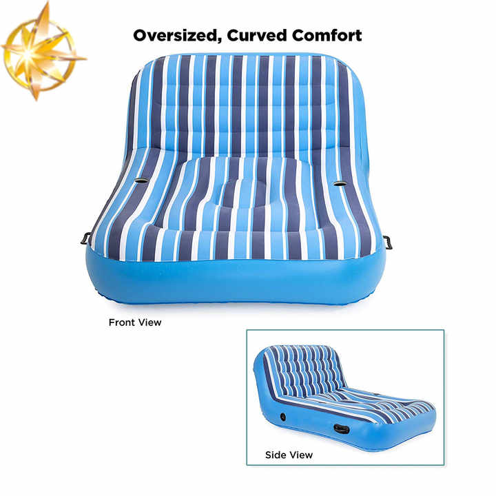 Hot Summer Inflatable Floating Island Pool Party Double Float Row ...