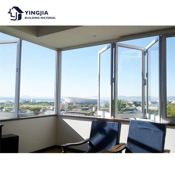 Living Room Modern Design Folding Windows Double Glazing Vertical ...