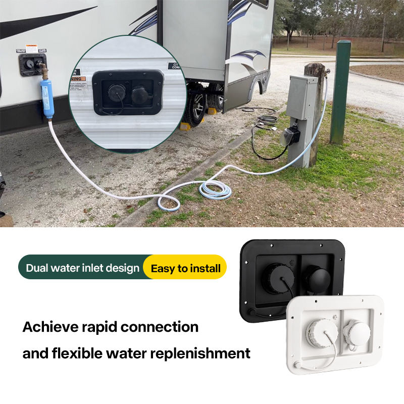 Dual RV Water Inlet Hatch with Gravity and City Connection | PP Fresh ...