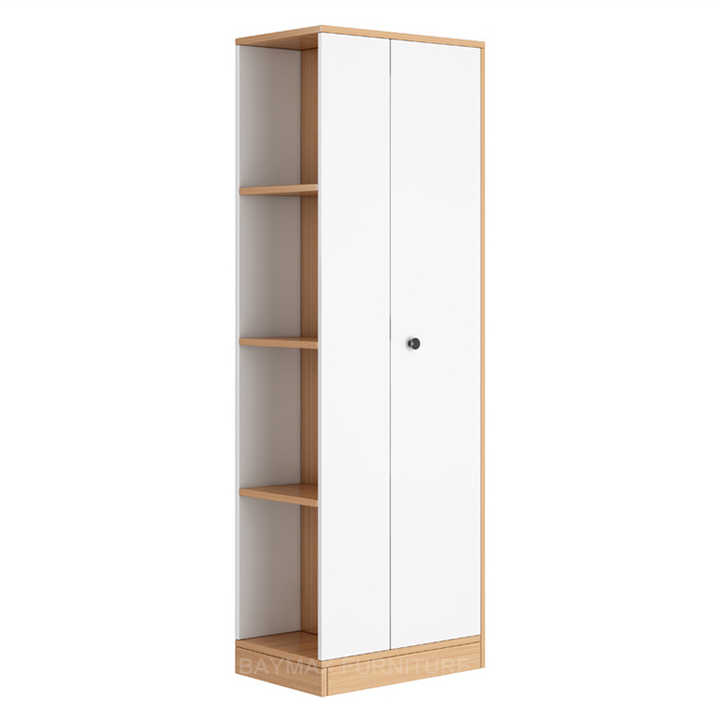 Customizable MDF Wooden Wardrobe Closet with 4 Shelves & Hanging Rod ODM