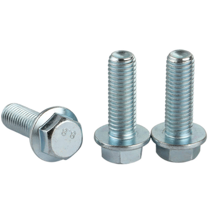 Din6921 M16 Zinc 10.9 Grade 8.8 Brass Full Half Thread Hex Flange Bolt Half Threaded Flange Bolt ...