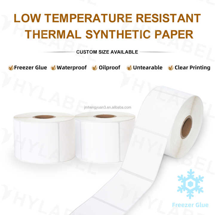 Freezer Grade 4x2 4x3 4x4 4x6 4x8 Inch Thermal Synthetic PP Label ...