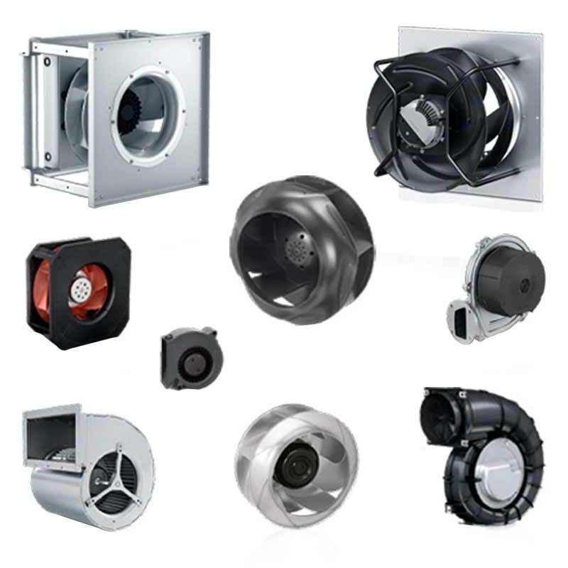 AC Duct Axial Fan 230V 45cm Blade Diameter Cast Iron Blades Ball ...