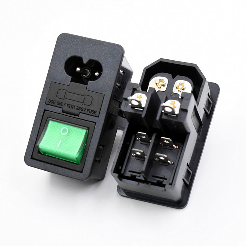 7A 125V 2.5A 250V Dual Fuse AC Power Switch Socket C8| Alibaba.com